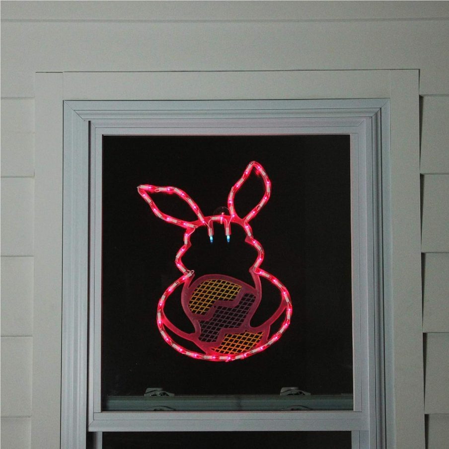 Impact Innovations Lighted Easter Bunny Window Decoration - Garden World