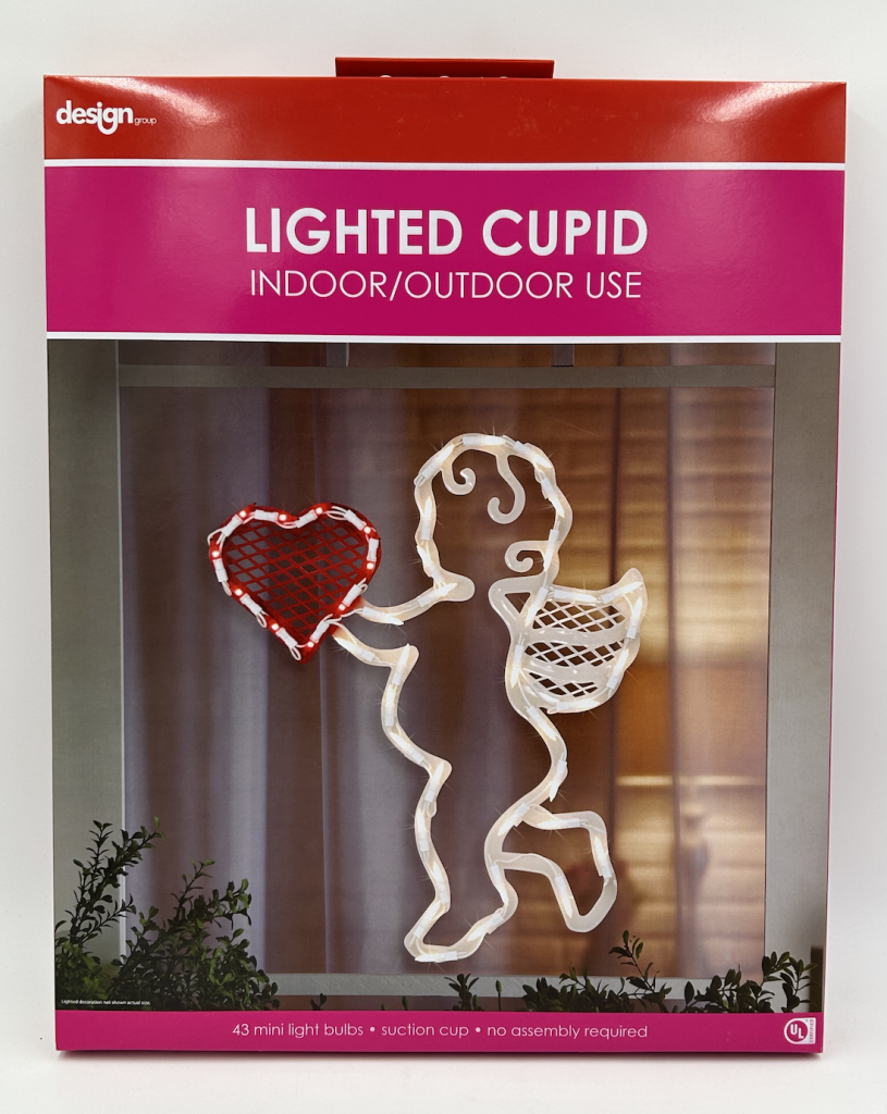 Lighted Valentine's Day Cupid Heart Window Silhouette Decoration ...