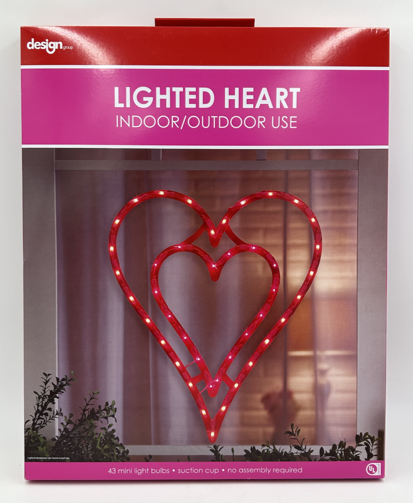 Lighted Valentine's Day Double Heart Window Silhouette Decoration ...