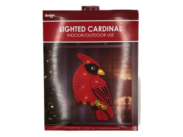 Impact Innovations Christmas Lighted Cardinal Window Decoration ...
